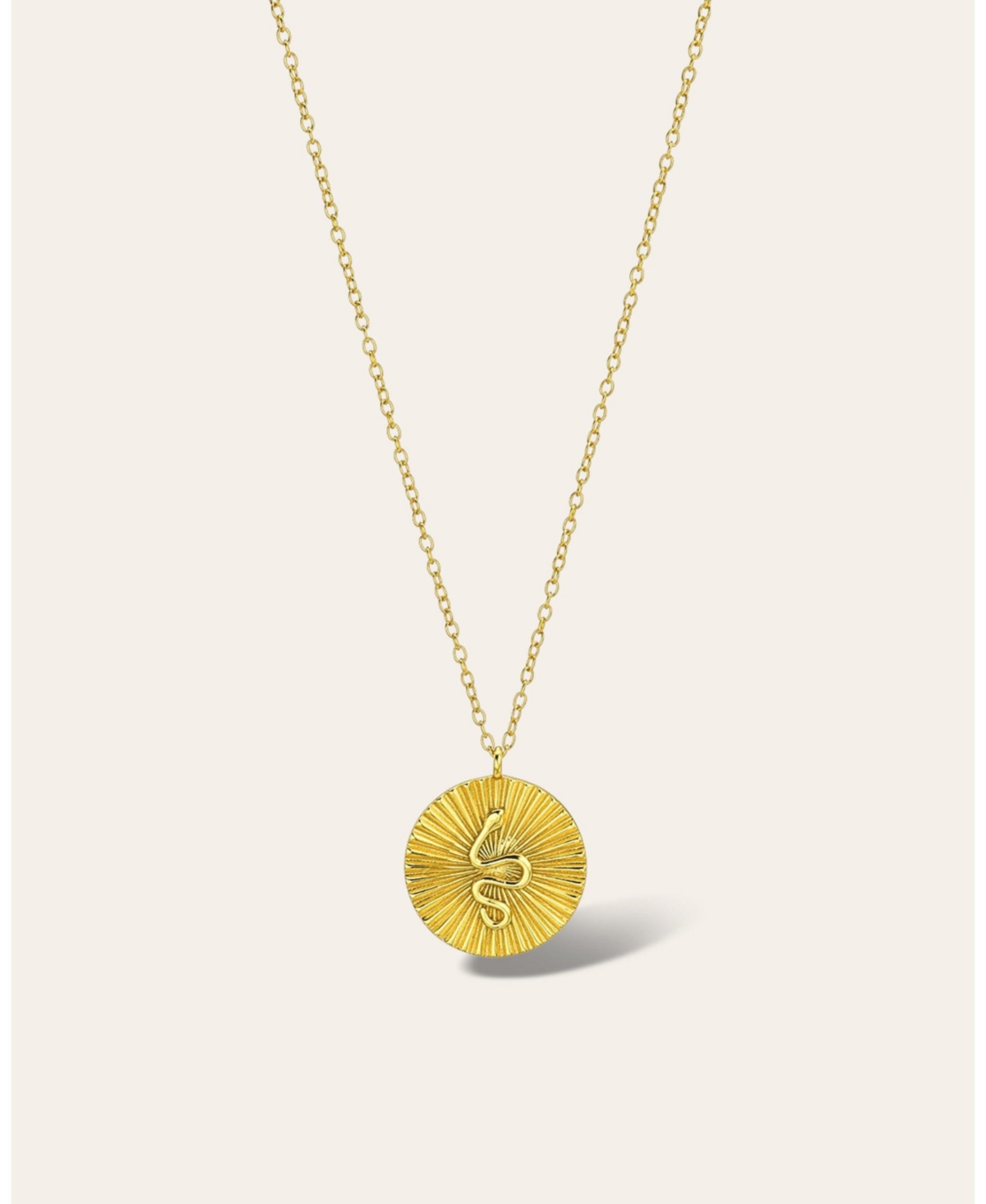 Click here for Zoe Lev Pleated Disc Snake Necklace - Yellow gold... prices