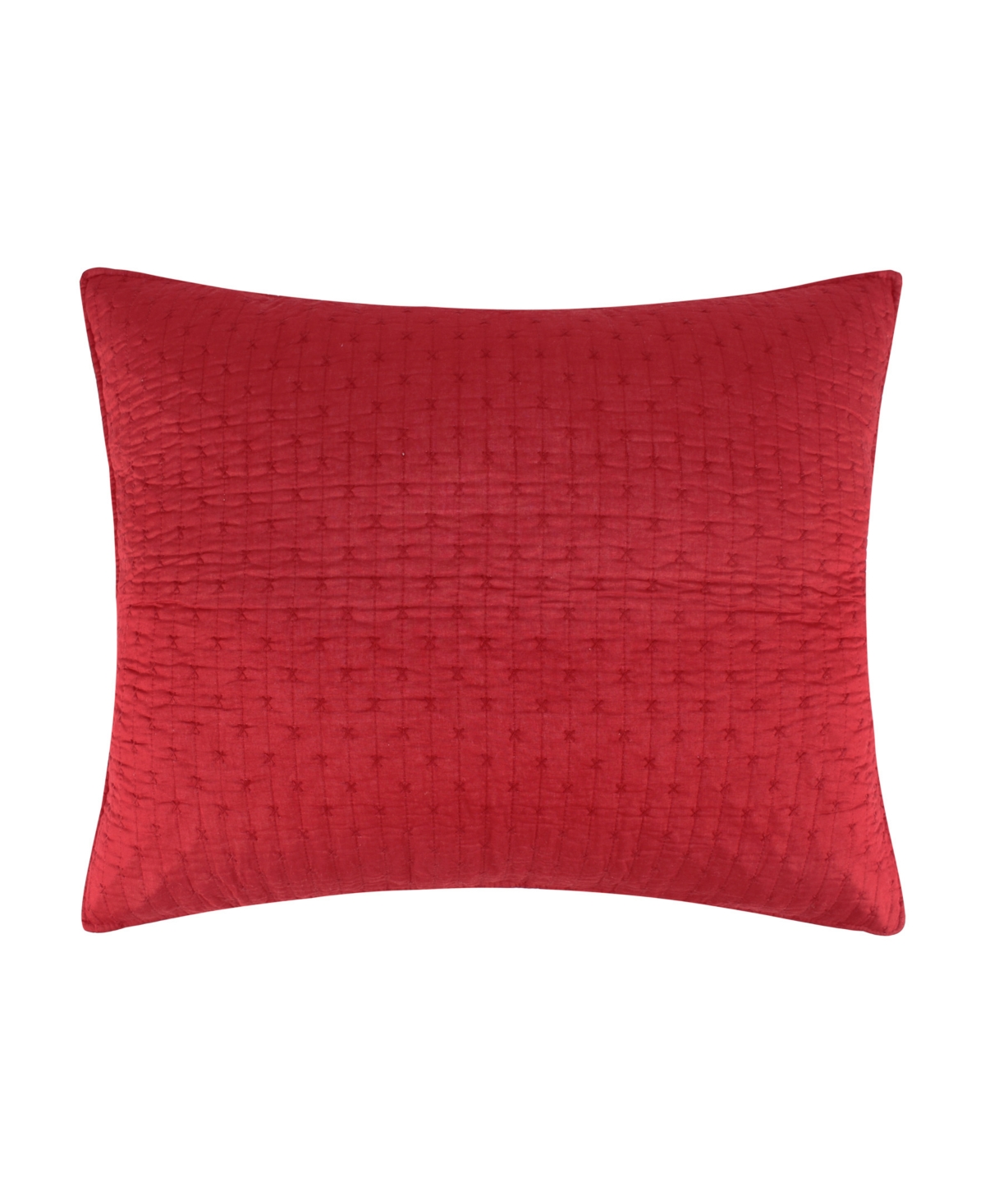 Click here for Levtex Cross Stitch Sham  Standard - Chili Red prices