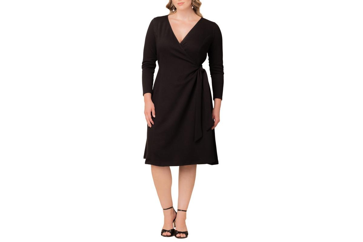 Click here for Womens Plus Size London Sweater Knit Wrap Dress -... prices