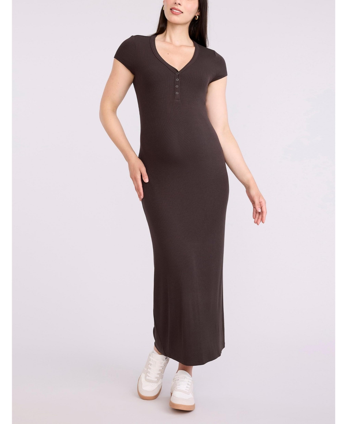 Click here for Motherhood Maternity Womens Short Sleeve Henley Bo... prices