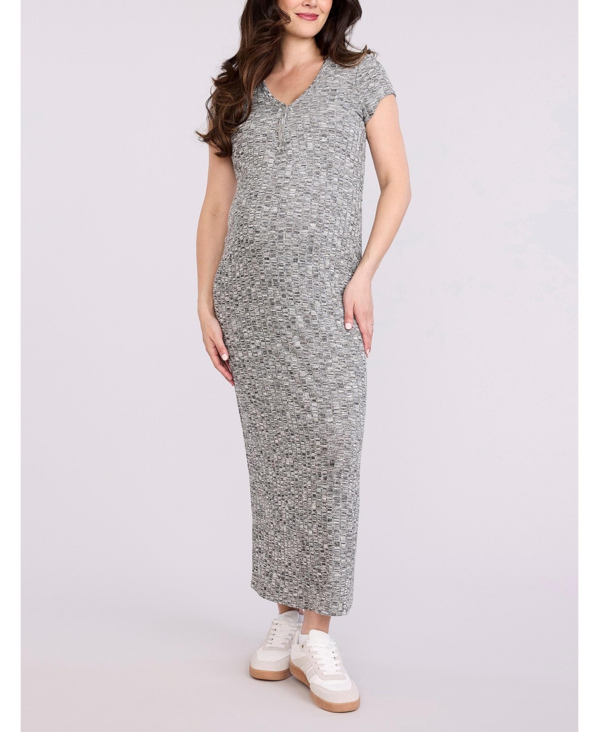 Click here for Motherhood Maternity Womens Short Sleeve Henley Bo... prices