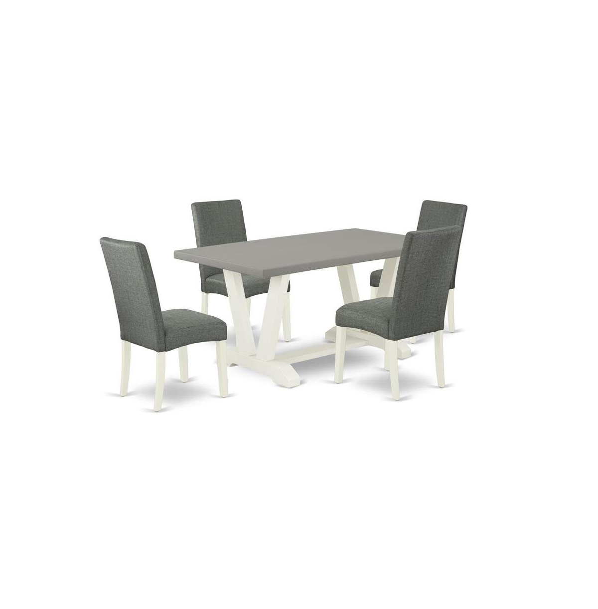 Click here for East West Furniture 5-Pc Modern Dining Set - 4 Kit... prices