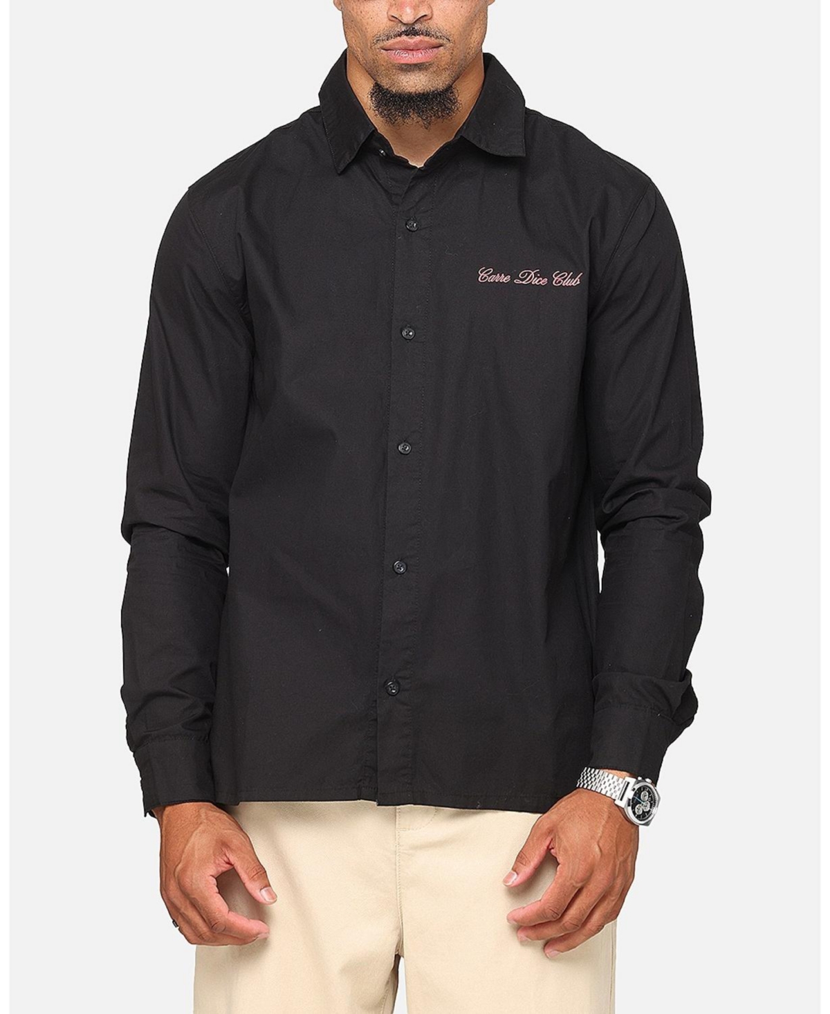 Click here for Carre Mens Dice Club Long Sleeve Button Up Shirt -... prices