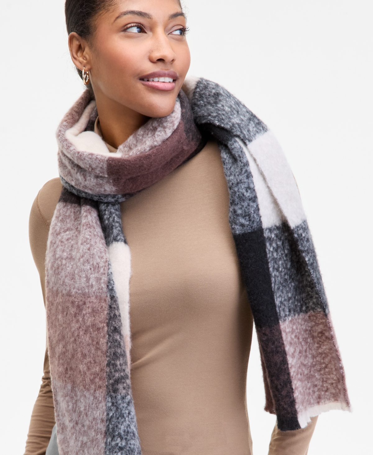 Click here for On 34th Brushed Buffalo Plaid Blanket Wrap  Macys... prices