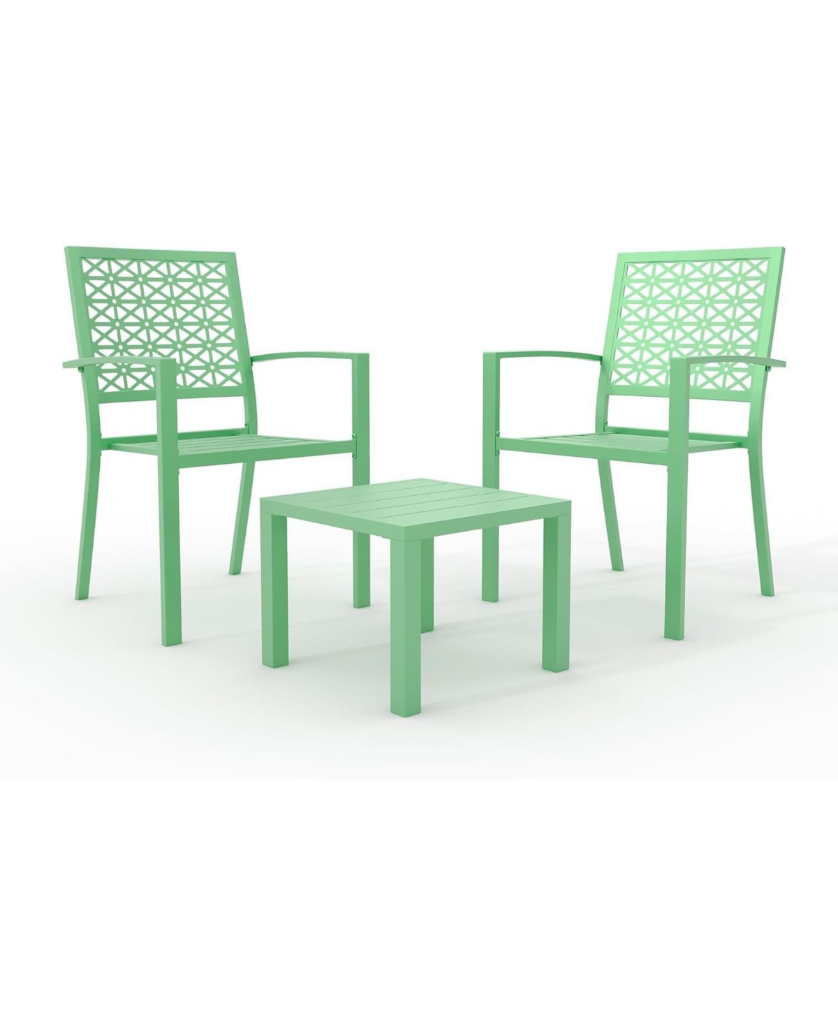 Click here for gaomon 3 Pcs Green Patio Bistro Set  Outdoor Stack... prices