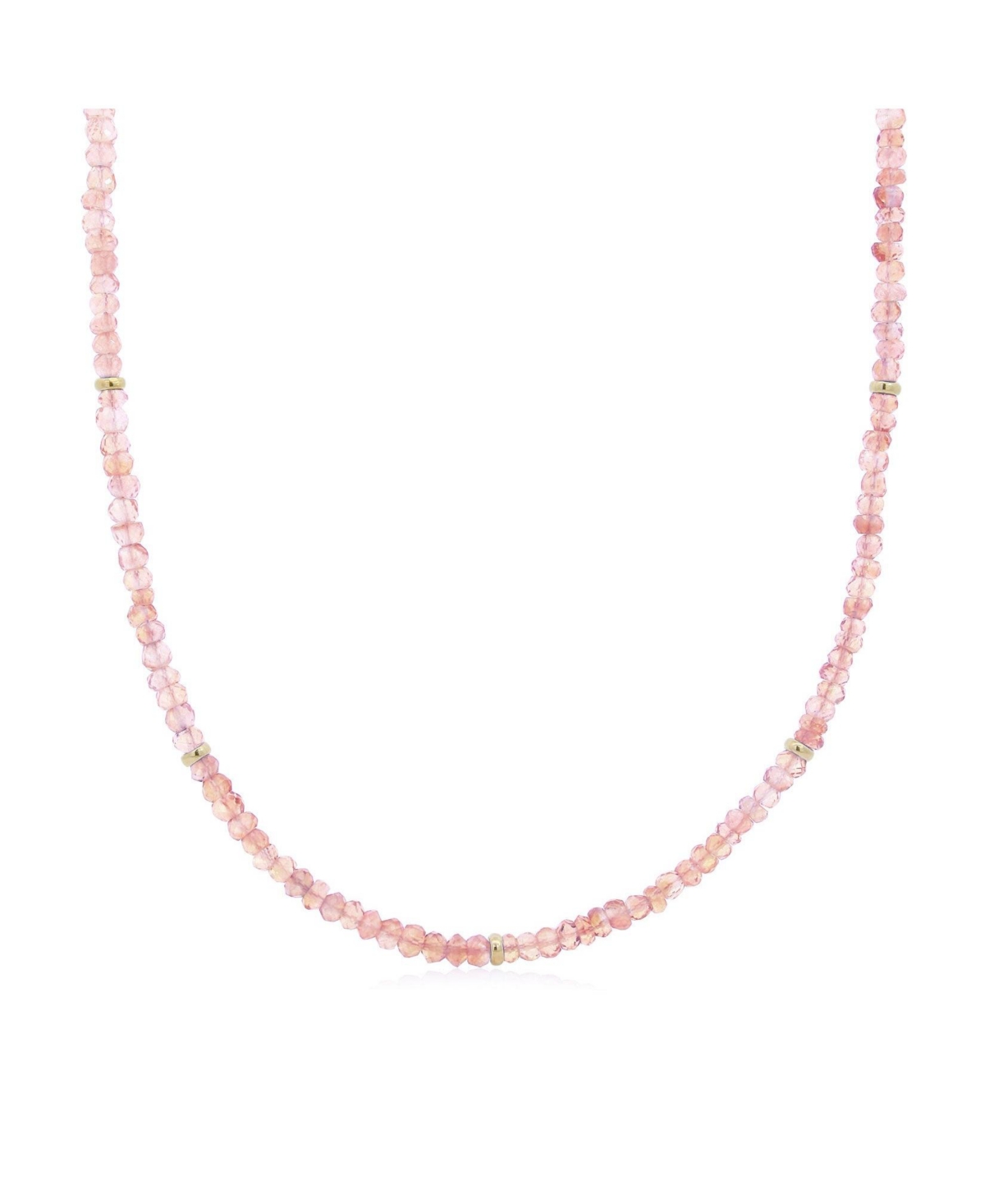 Click here for The Lovery Pink Opal Bead Necklace 14K Gold - Pink... prices