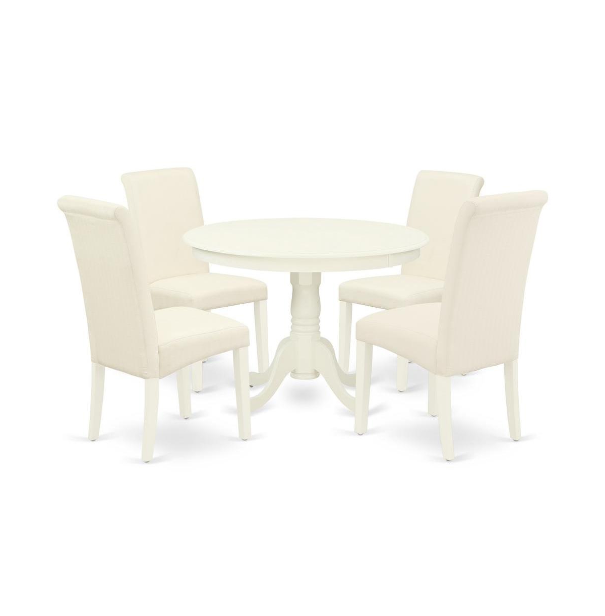 Click here for East West Furniture Dining Room Set Linen White -... prices