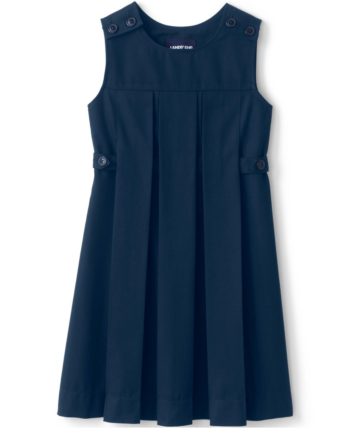 Click here for Lands End Girls Solid Pleated Jumper - Academic cl... prices