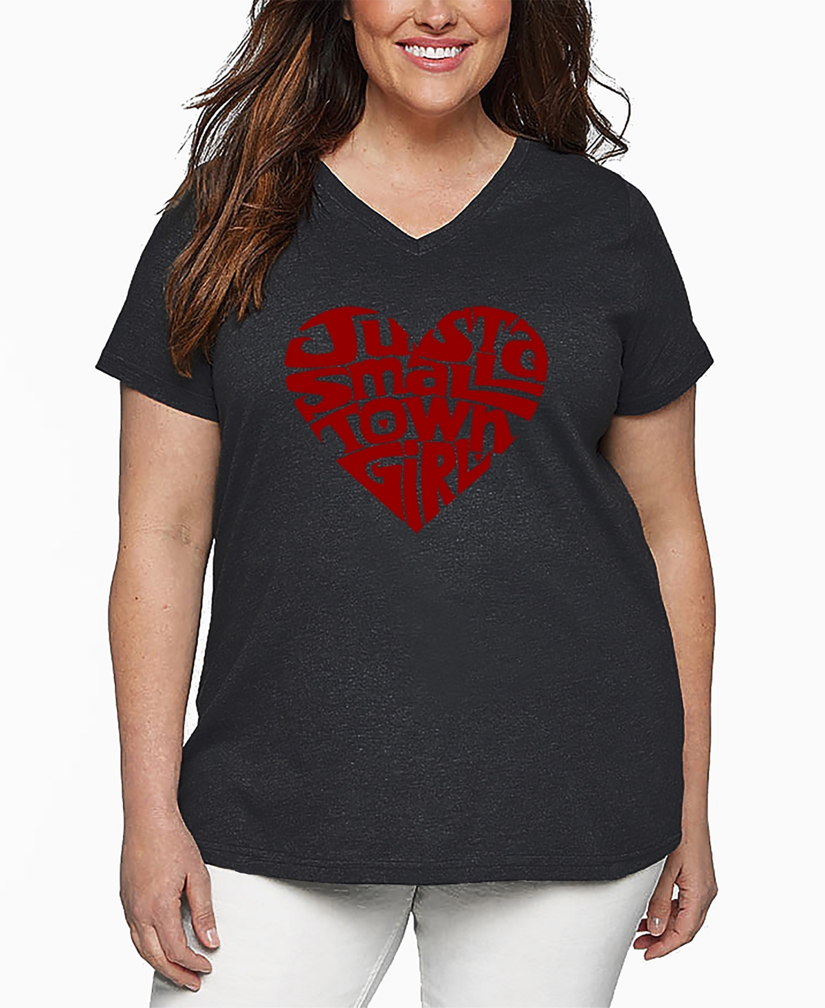 Click here for La Pop Art Plus Size Just a Small Town Girl Word A... prices
