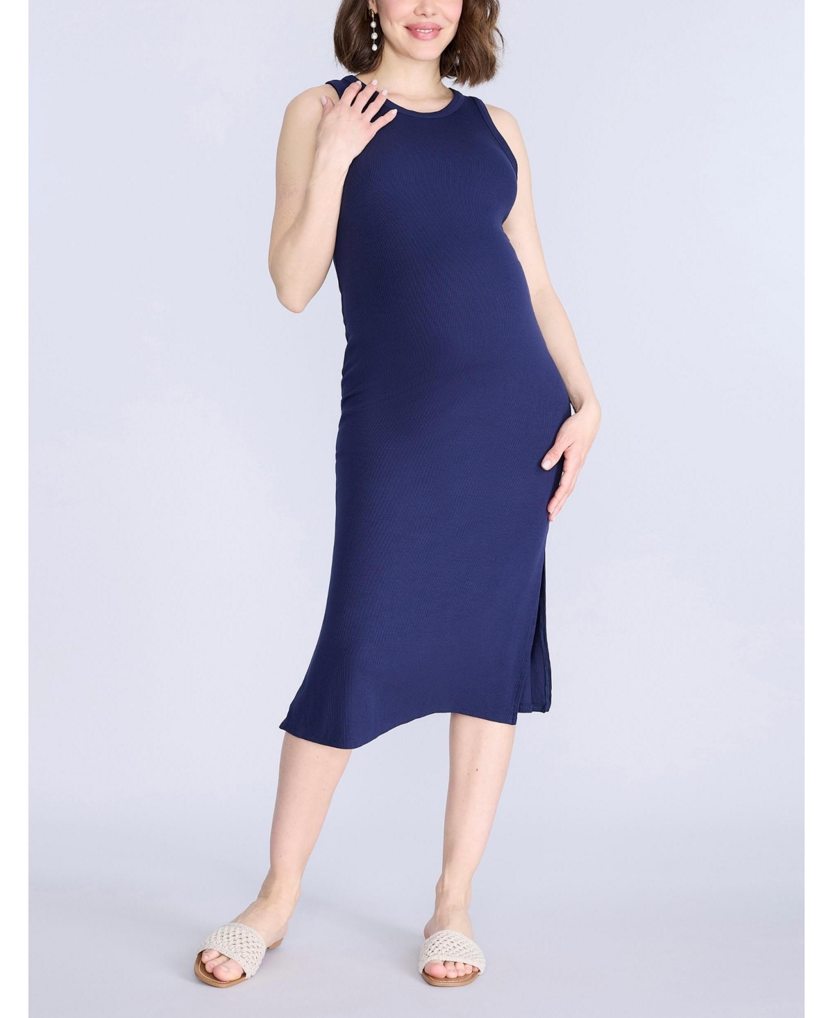 Click here for Motherhood Maternity Womens Crew Neck Sleeveless R... prices