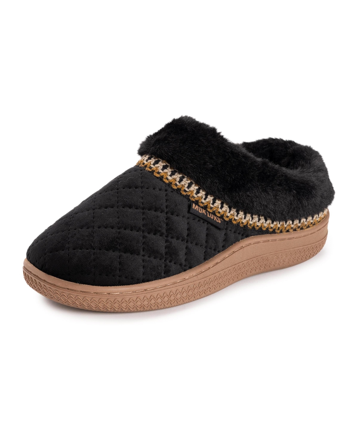 Click here for Muk Luks Womens Charlee Velvet Clog - Black prices