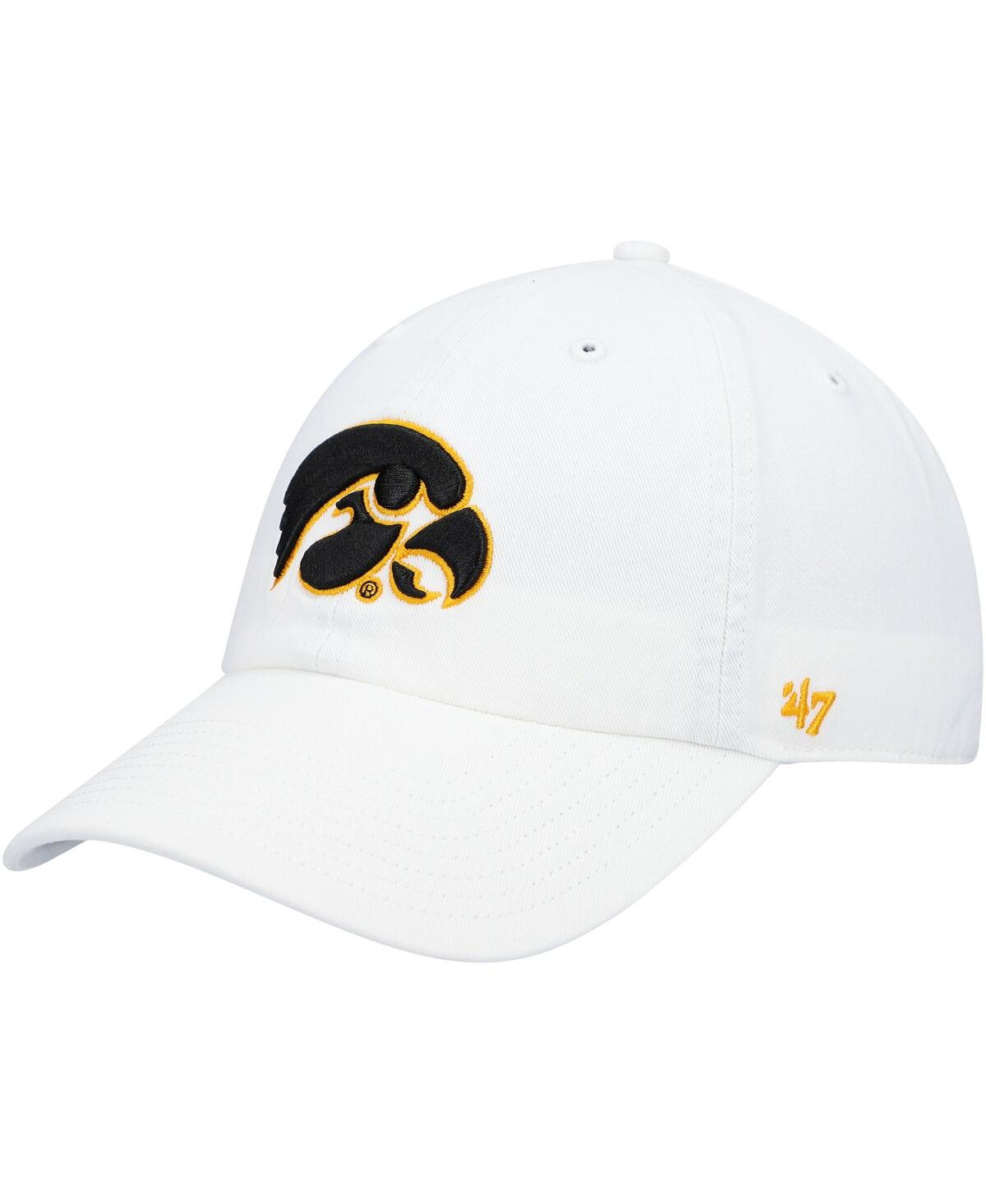 Click here for 47 Brand Mens White Iowa Hawkeyes Vintage Clean Up... prices