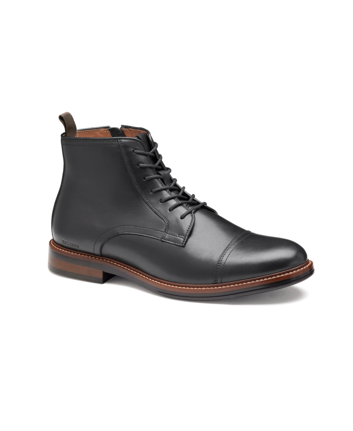 Click here for Johnston & Murphy Mens Durham Cap Toe Boots - Blac... prices