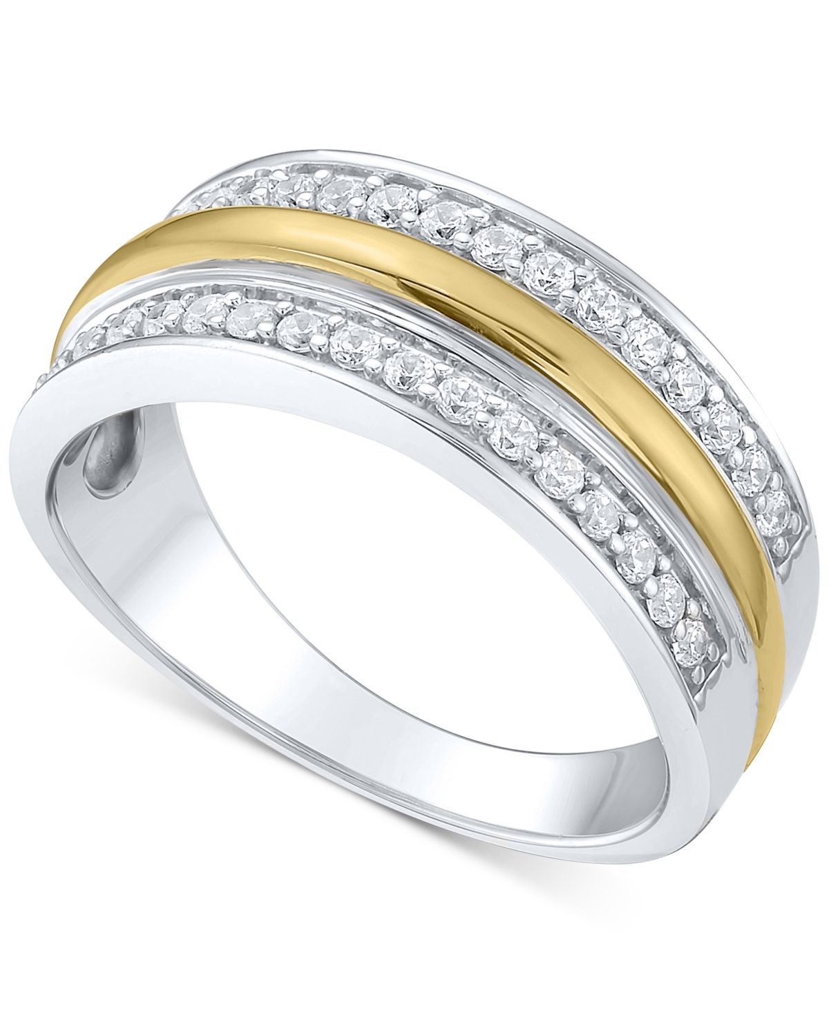 Click here for Mens Diamond Triple Row Band (1/2 ct. t.w.) in 10k... prices