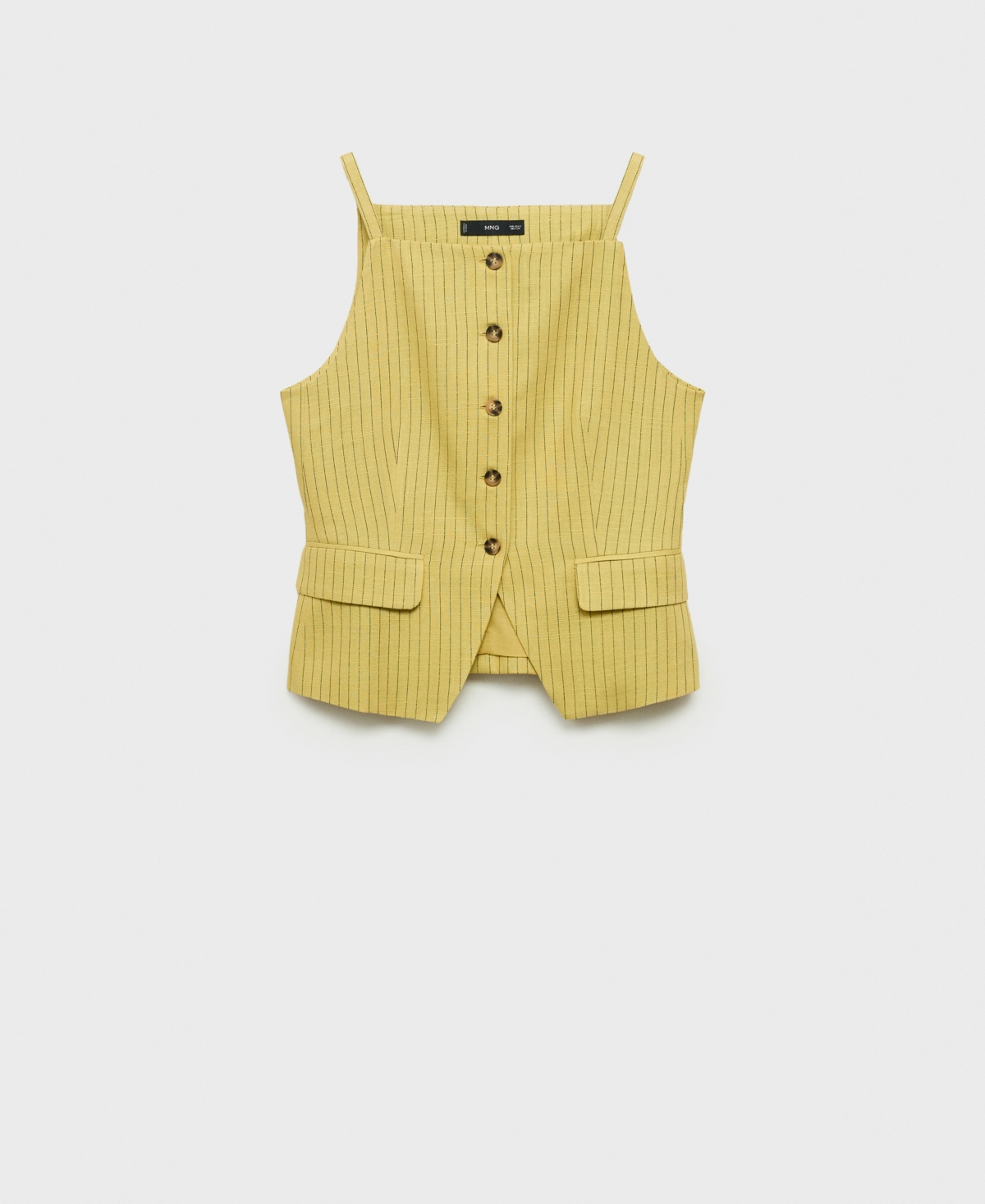 Click here for Mango Womens Buttons Striped Top - Lime prices