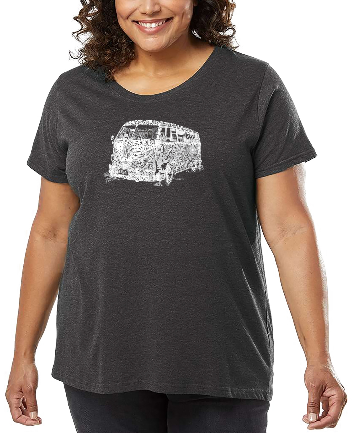 Click here for La Pop Art Plus Size The 70s Word Art T-Shirt - Gr... prices