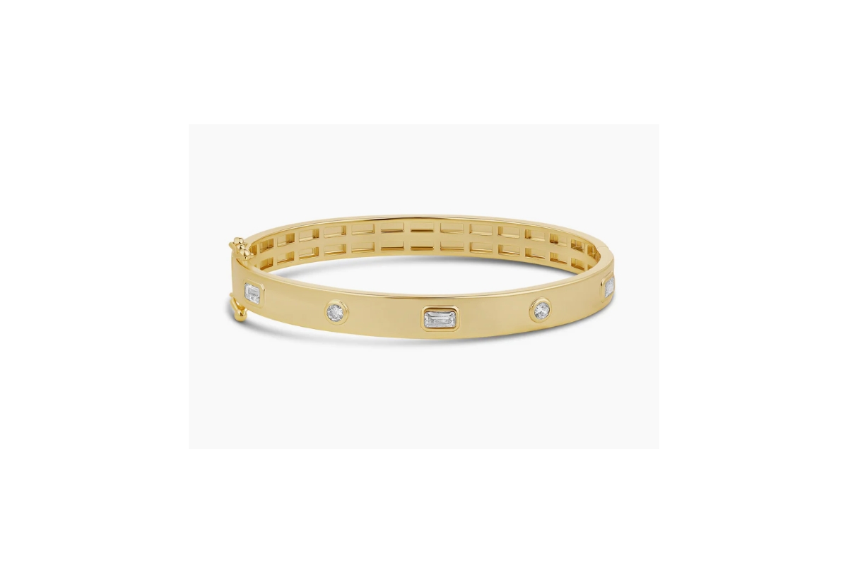 Click here for Etoielle Vermeil Multi Shape Cubic Zirconia Bangle... prices