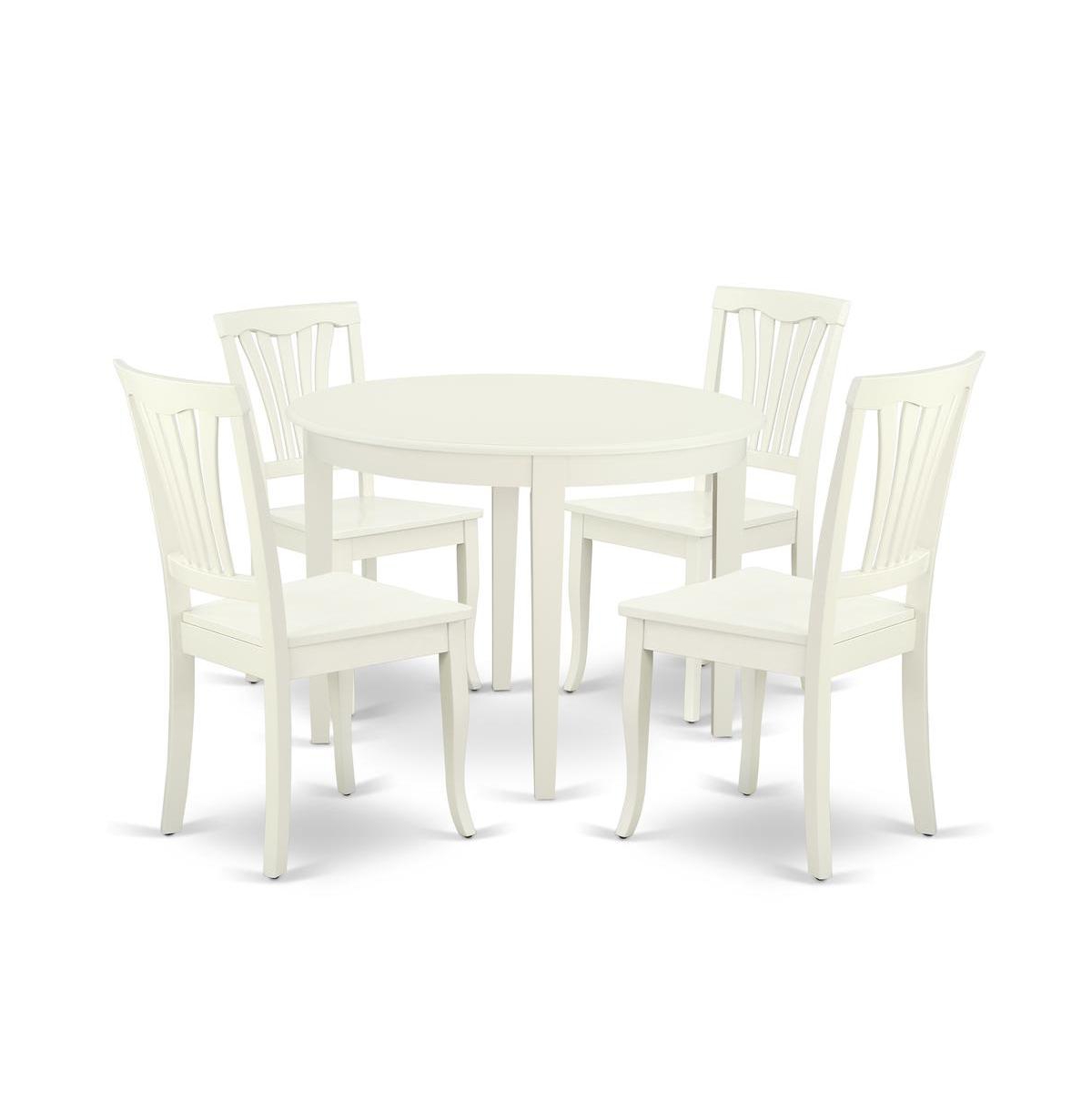 Click here for East West Furniture Dining Room Set Linen White -... prices