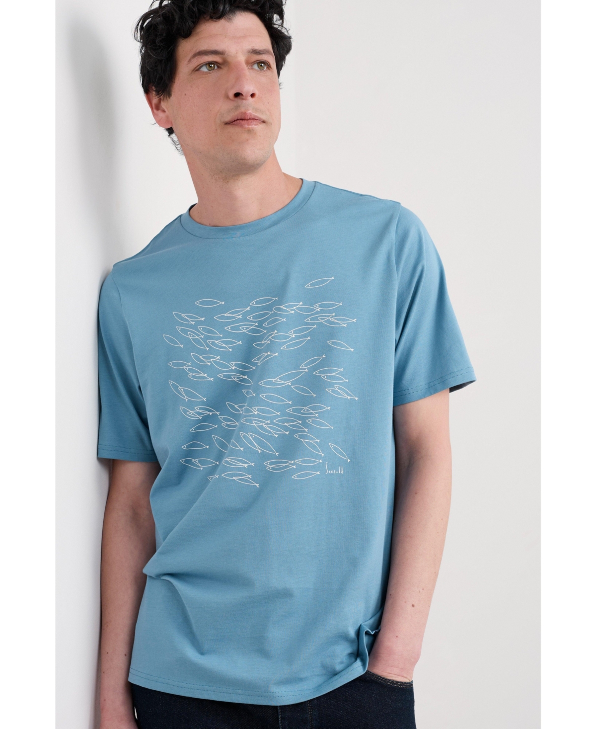 Click here for Seasalt Cornwall Mens Midwatch T-Shirt - Shoal ske... prices