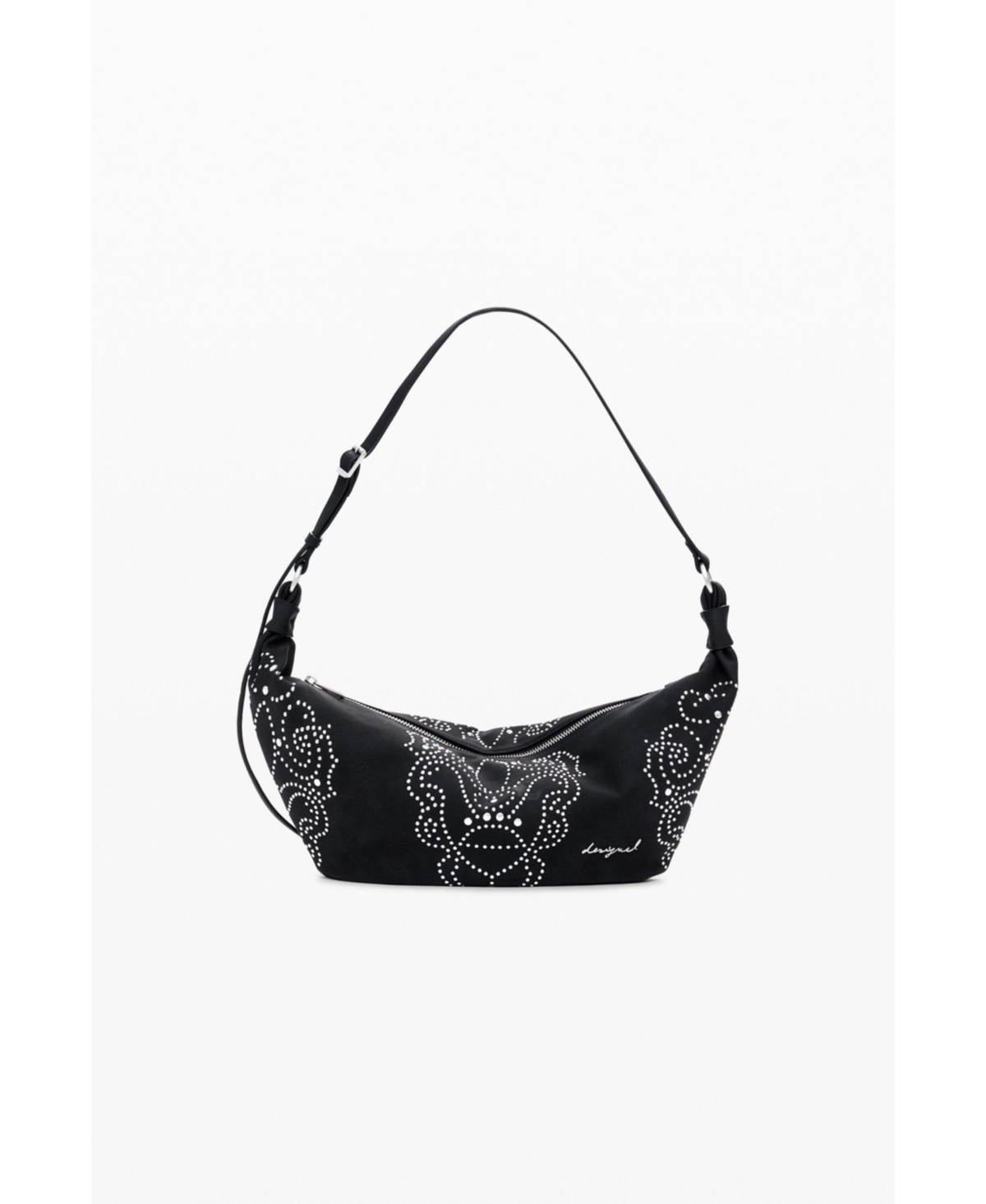 Click here for Desigual Womens Small faux leather studded bag - B... prices