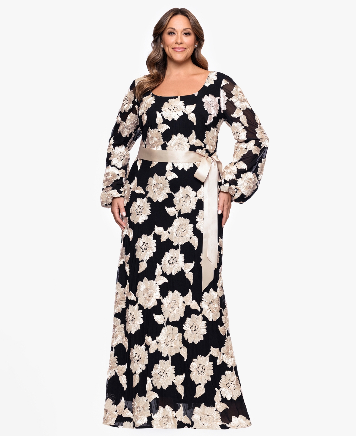 Click here for Betsy & Adam Plus Size Square Neck Stretch Rib Lon... prices