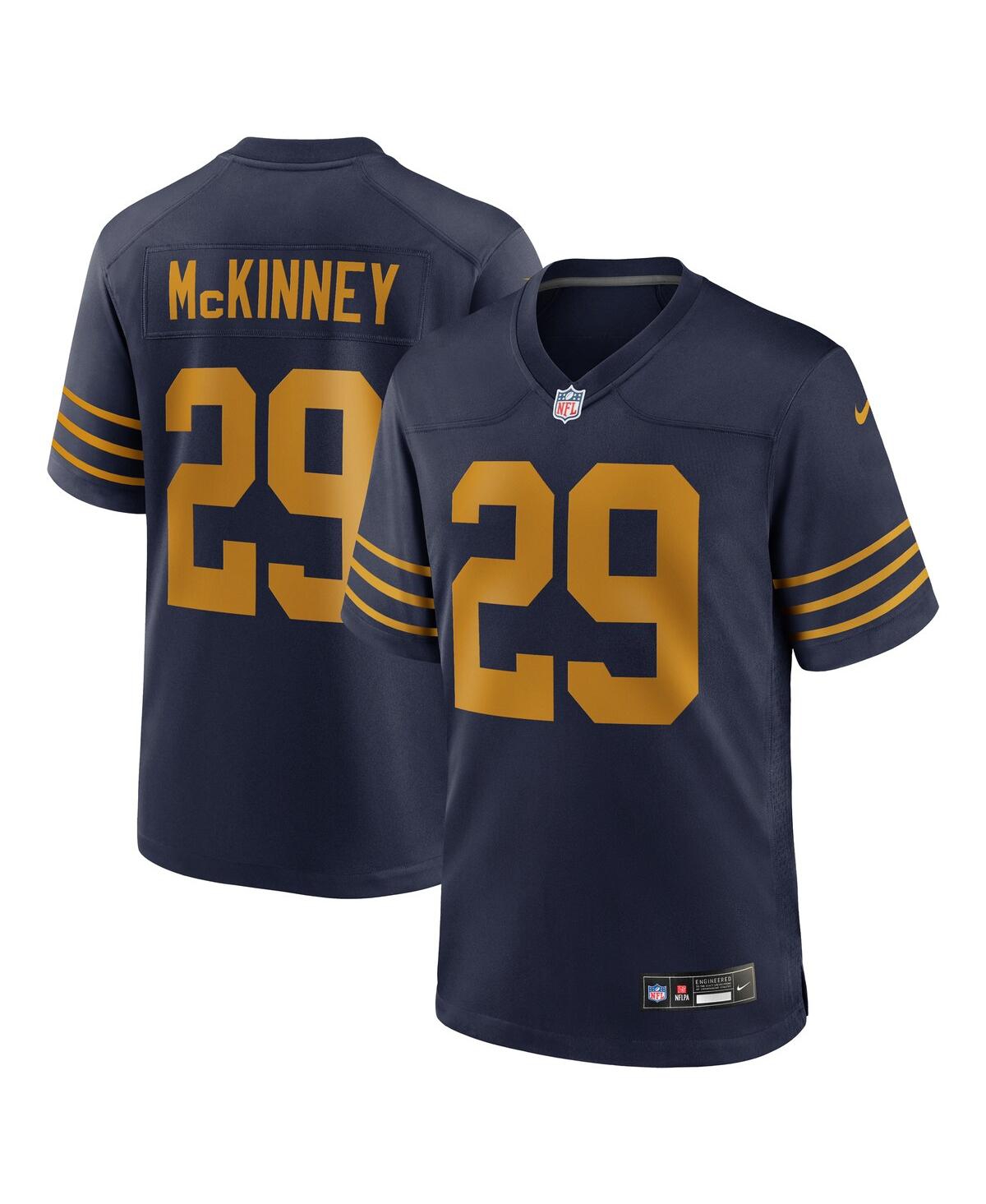 Click here for Nike Mens Xavier McKinney Navy Green Bay Packers T... prices