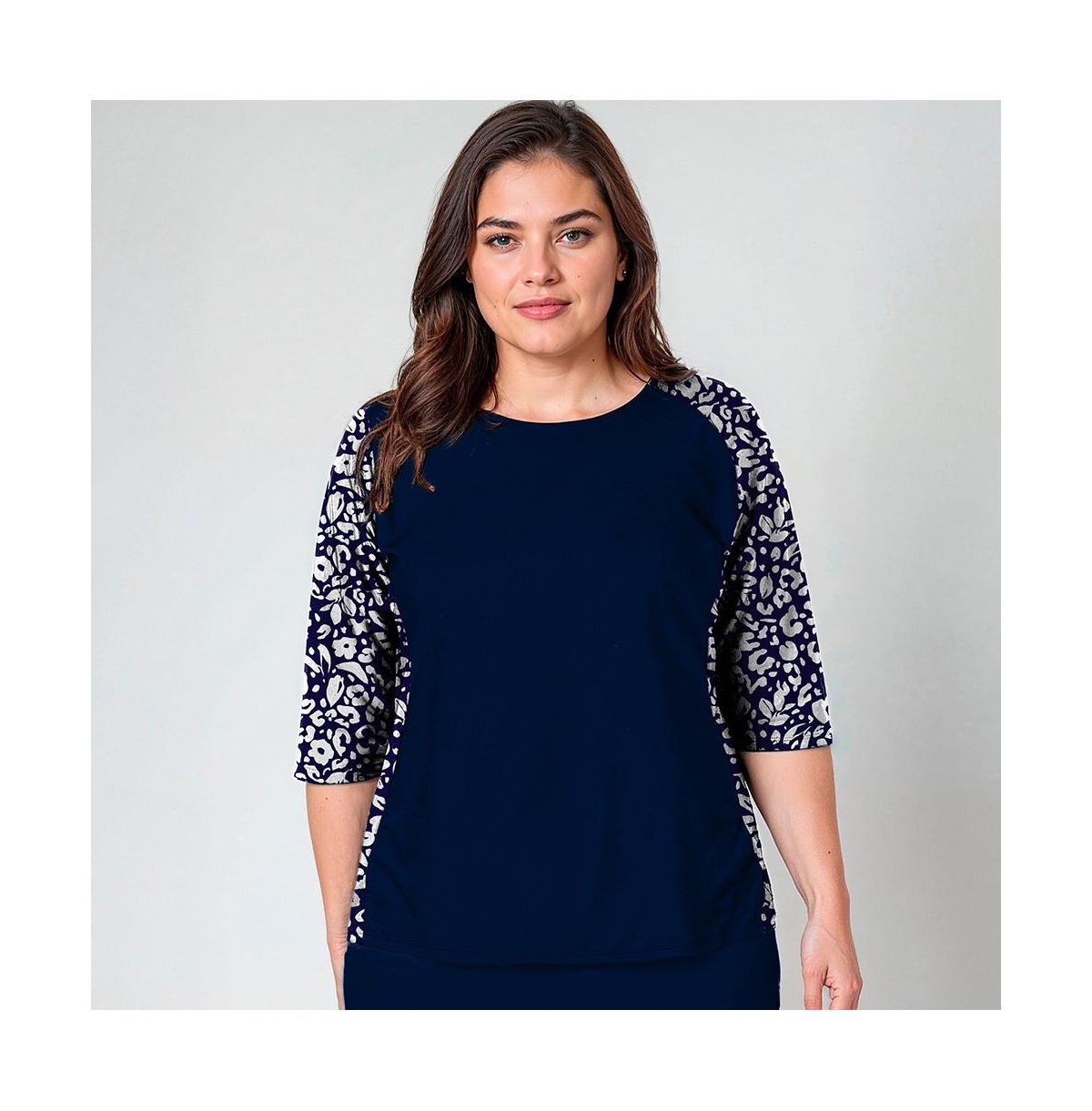 Click here for Calypsa Plus Size Loose Fit Margaux Swim Top - Wil... prices