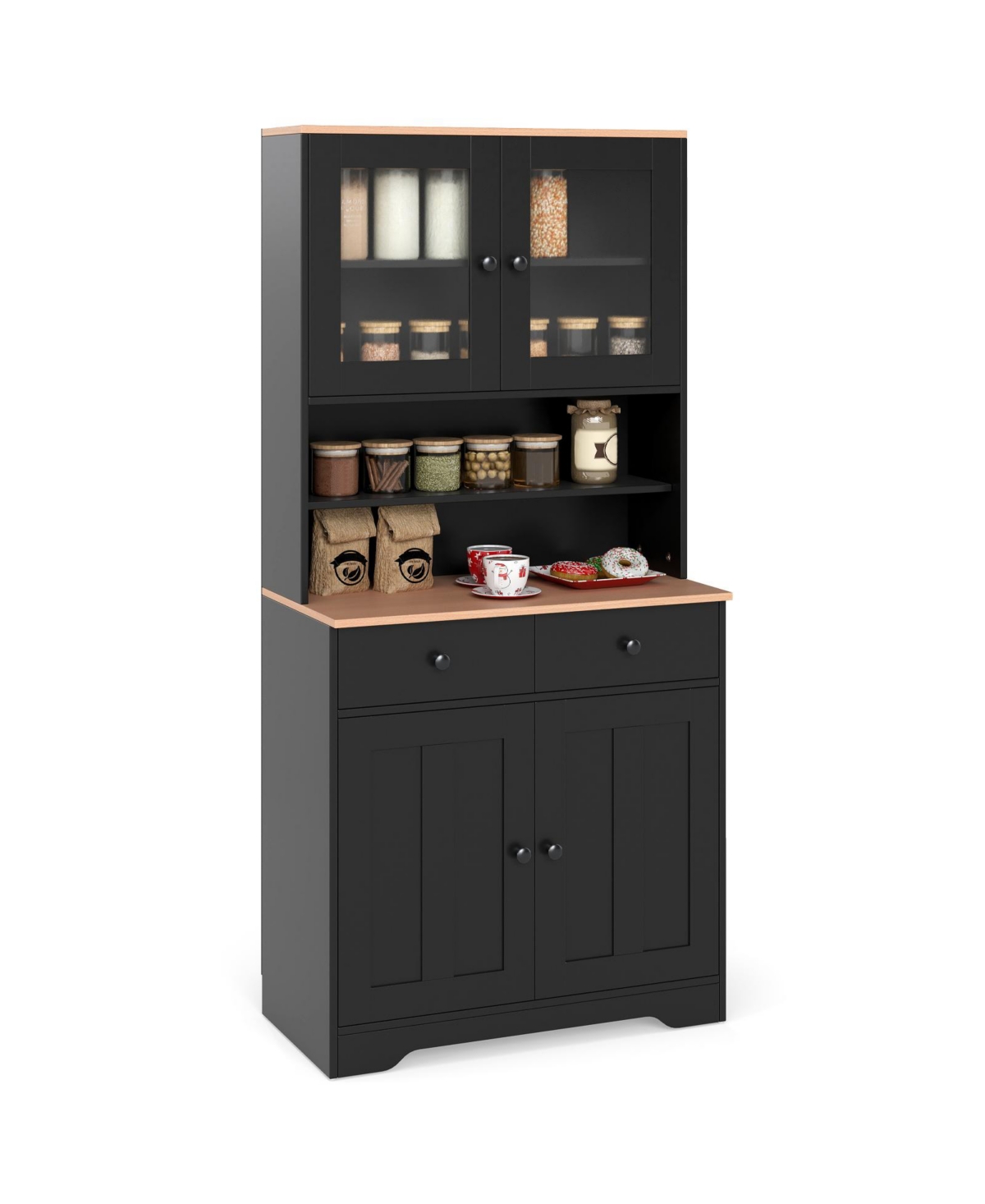 Click here for Gymax Pantry Cabinet 67 Tall Kitchen Floor Cabinet... prices
