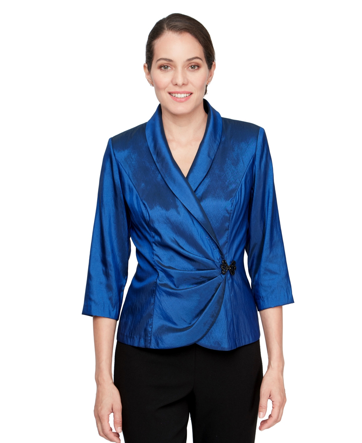 Click here for Alex Evenings Womens Collar and Decorative Top - R... prices