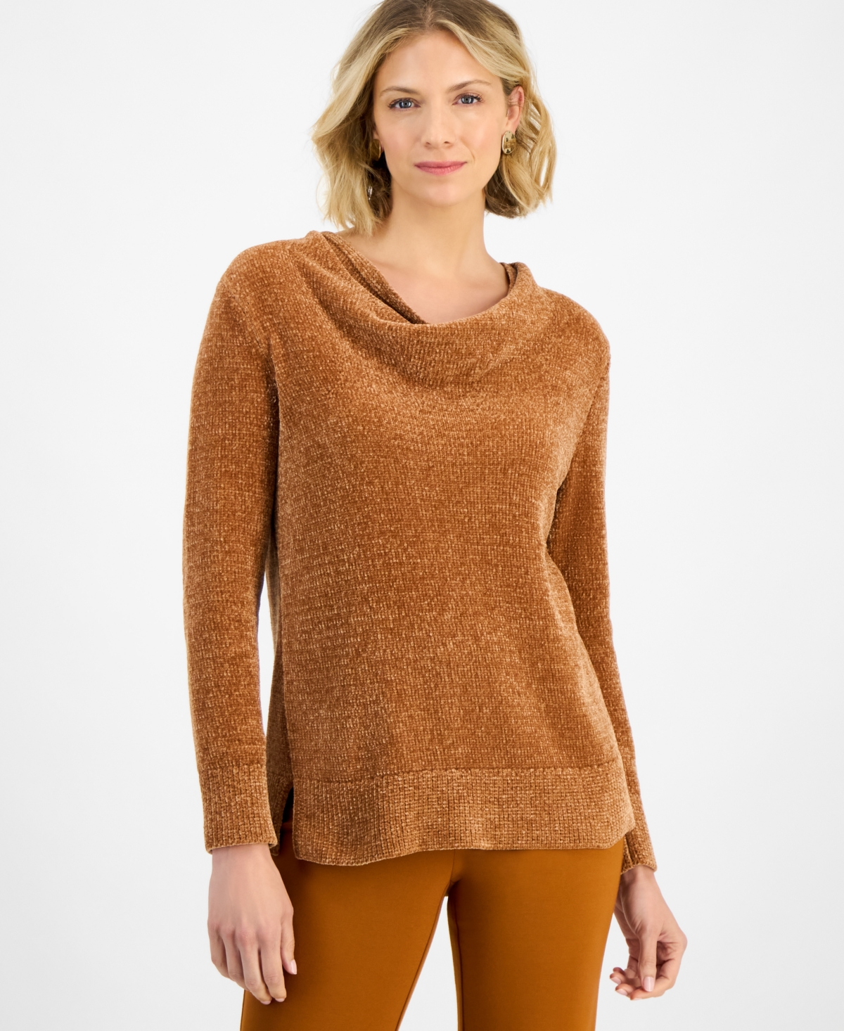 Click here for Jm Collection Womens Cowl-Neck Chenille Sweater  M... prices