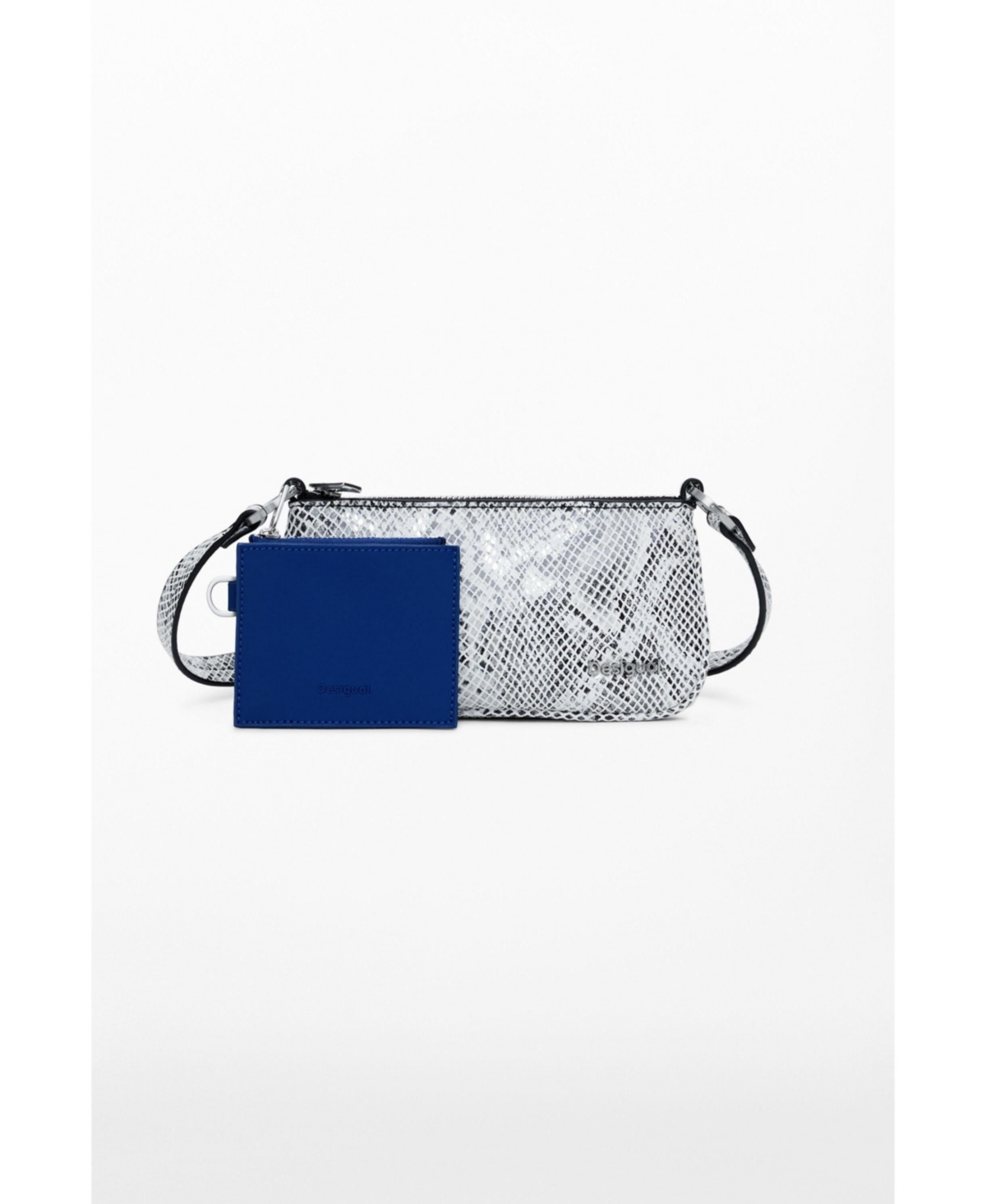 Click here for Desigual Womens Large 2-in-1 snake wallet - Gray prices
