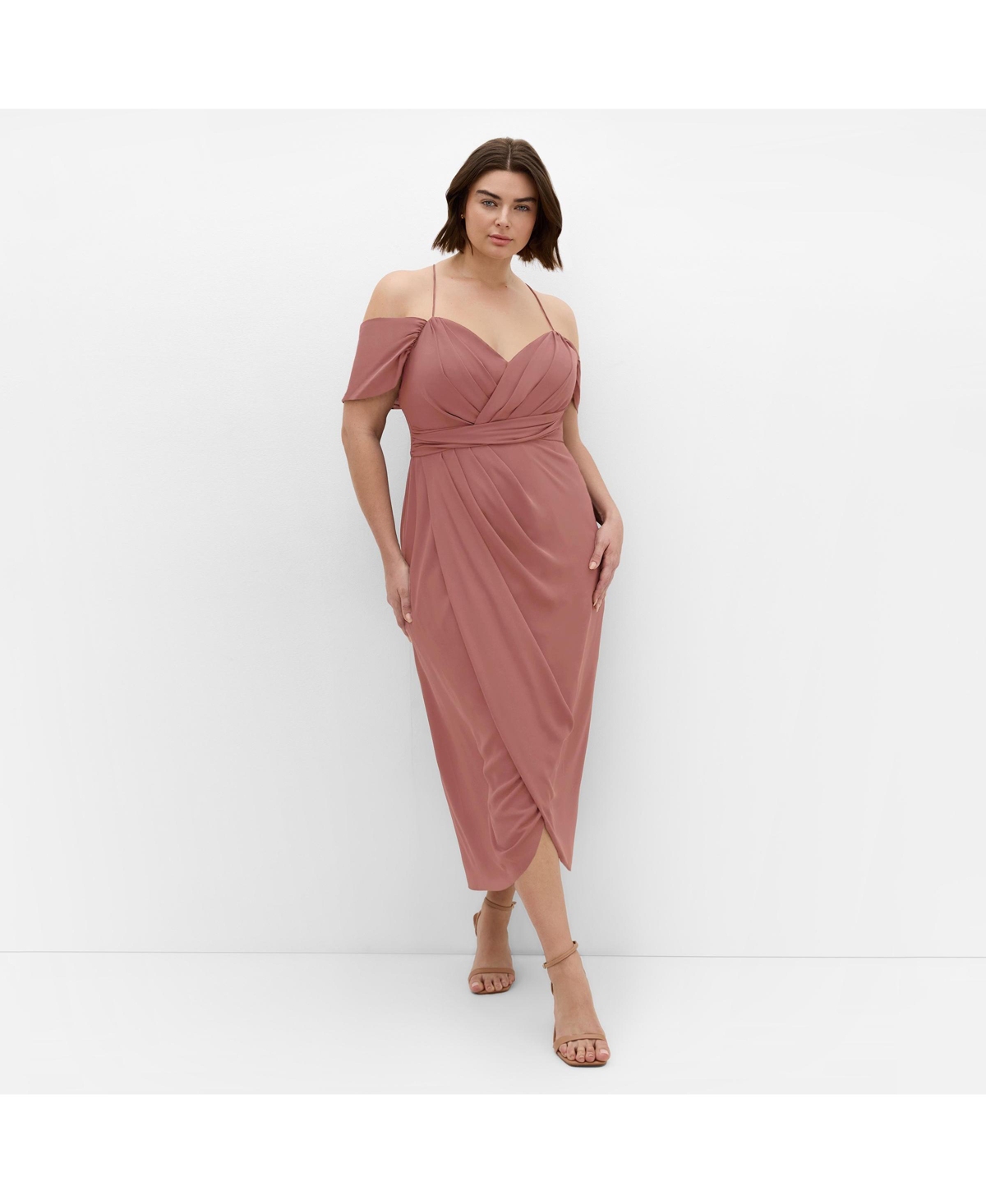 Click here for City Chic Womens Entwine Maxi Dress - Mocha prices