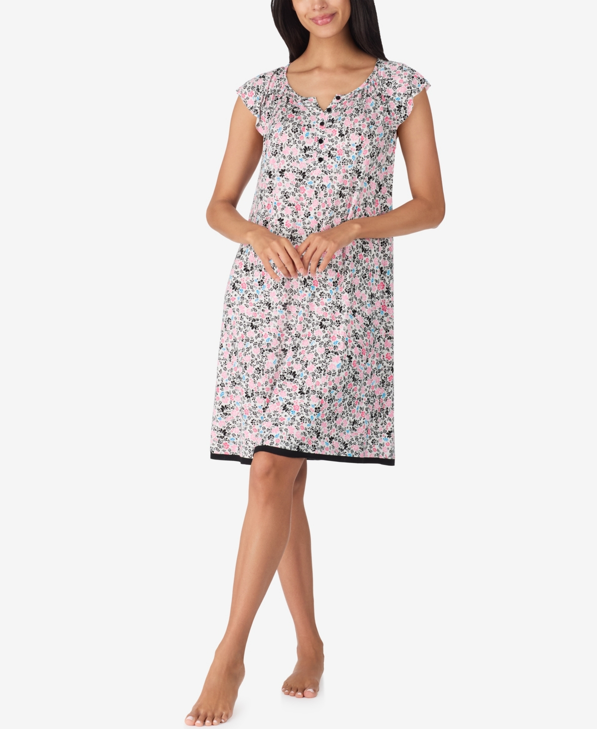 Click here for Ellen Tracy Womens Keyhole Neck Short Flutter Slee... prices