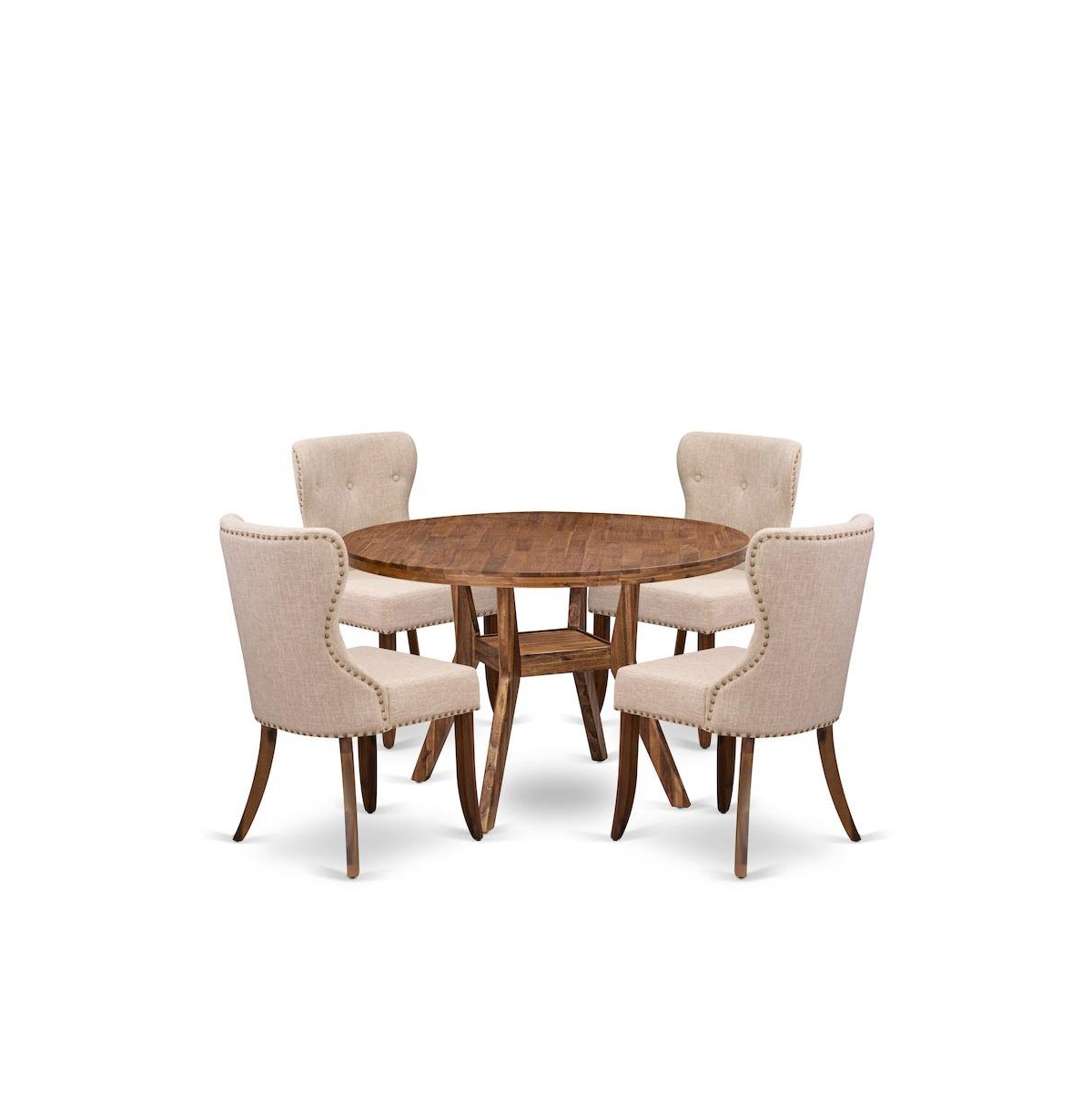 Click here for Luxe by East West Furniture 5 Piece Dining Set Con... prices