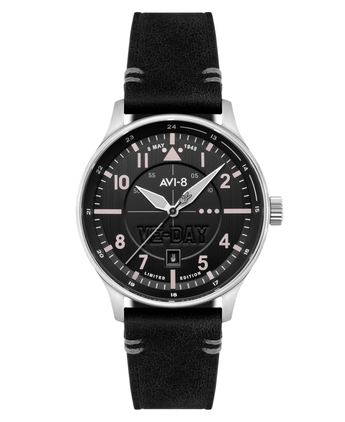 Click here for Avi-8 Mens Hawker Hurricane Black Leather Strap Wa... prices