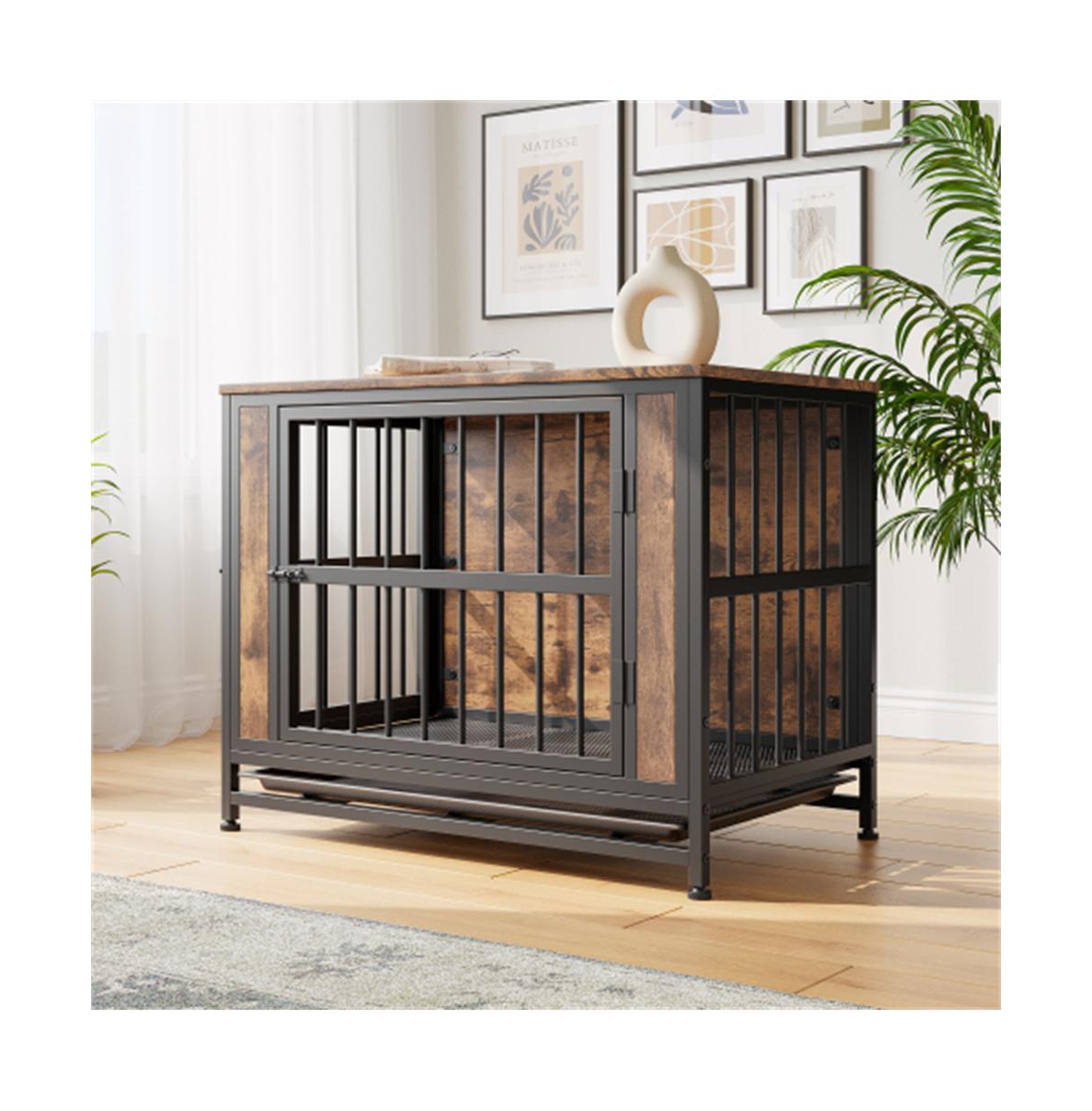 Click here for Aostirmotor 32.8 Rustic Brown Dog Crate Furniture... prices