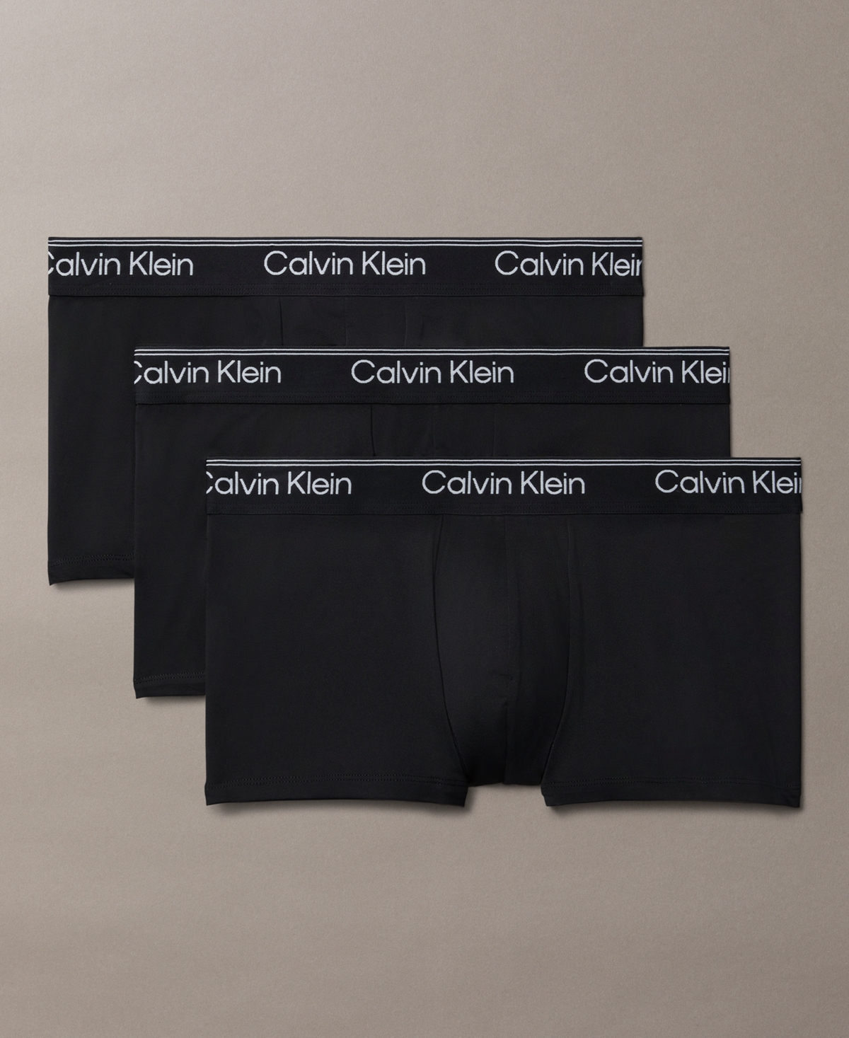 Calvin Klein Mens 3-Pack Low Rise Trunk - 3 Black