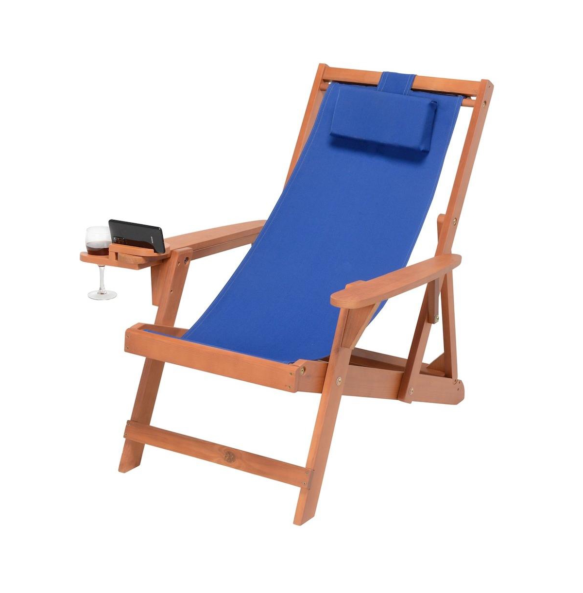 Click here for Jiallo Canvas Sling Chair With Cup And Wine Holder... prices