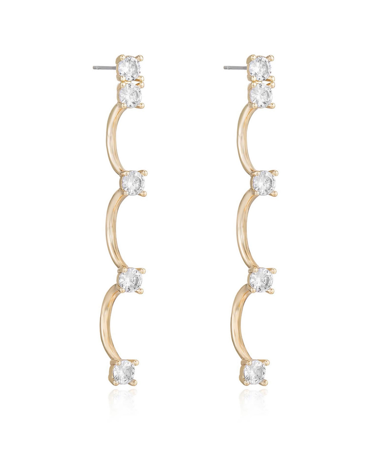 Click here for Ettika Scalloped 18K Gold Plated Drop Earrings - G... prices