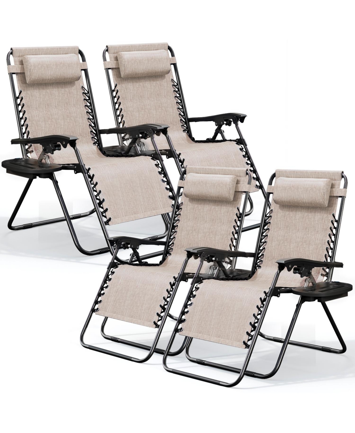 Click here for Outdoor Patio Zero Gravity Chairs Set of 4 - Recli... prices