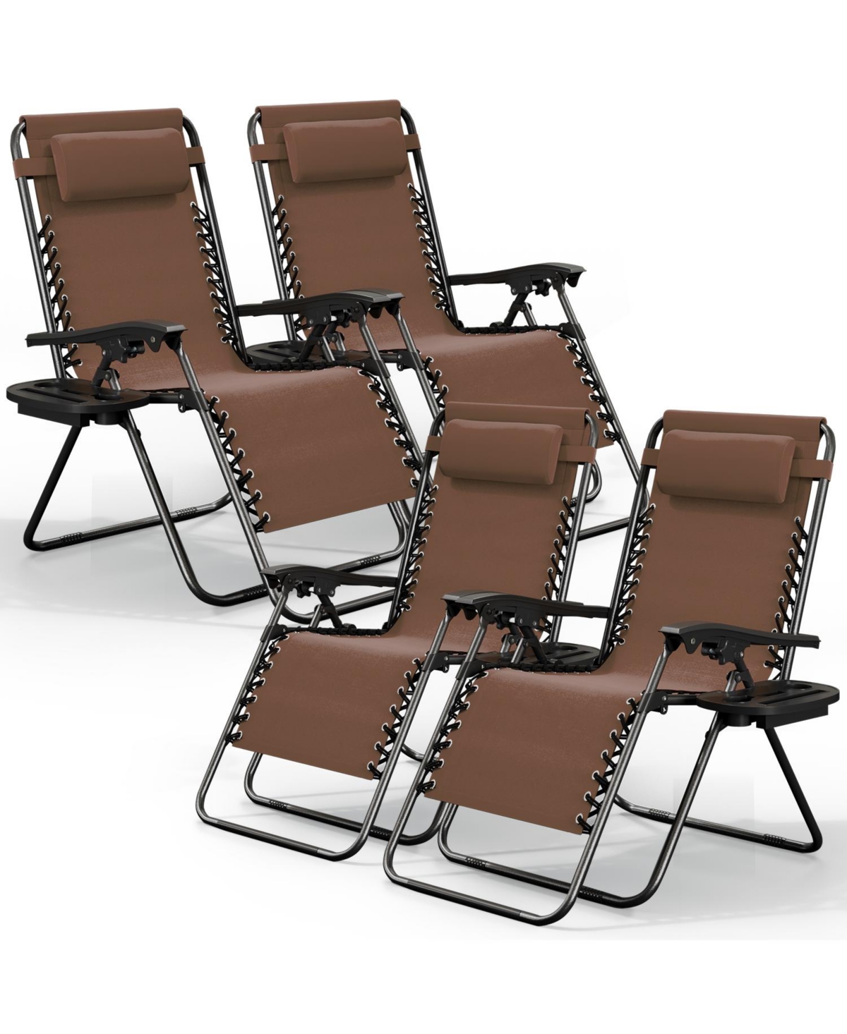 Click here for Outdoor Patio Zero Gravity Chairs Set of 4 - Recli... prices