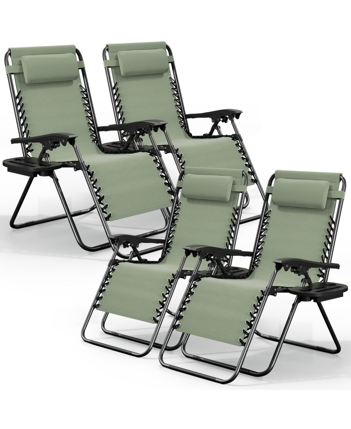 Click here for Outdoor Patio Zero Gravity Chairs Set of 4 - Recli... prices
