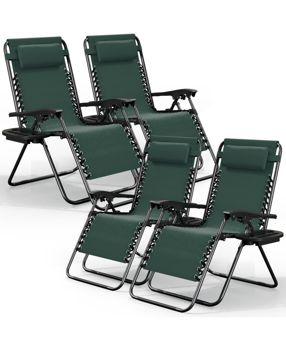 Click here for Outdoor Patio Zero Gravity Chairs Set of 4 - Recli... prices