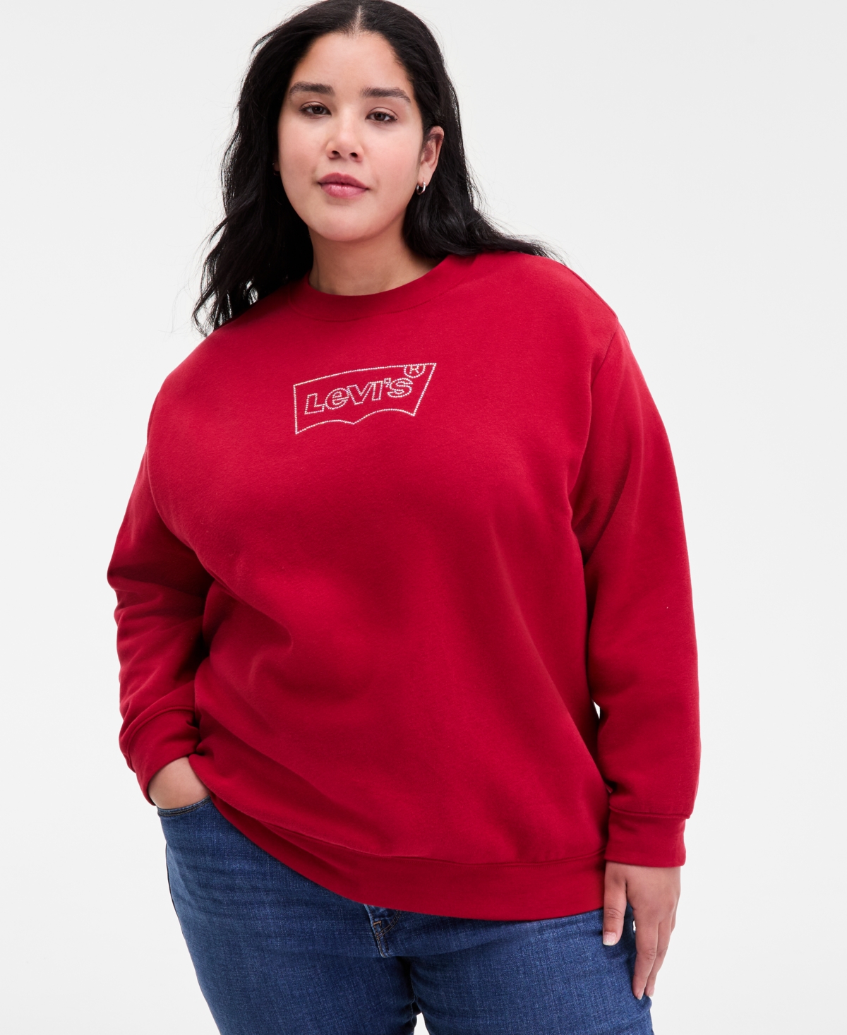 Click here for Levis Plus Size Everyday Crewneck Sweatshirt - Rhi... prices