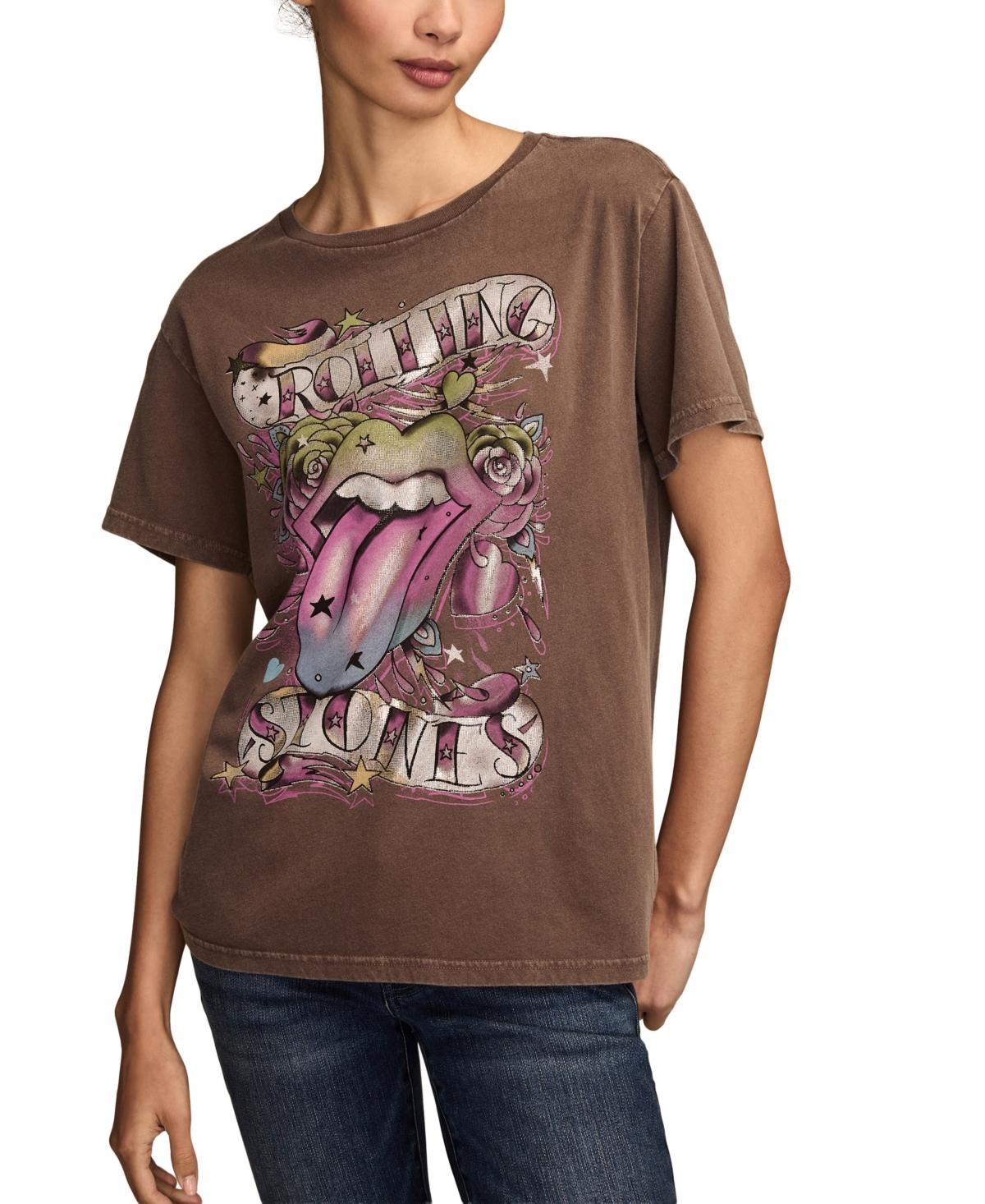 Click here for Lucky Brand Womens Rolling Stones Tattoo Boyfriend... prices