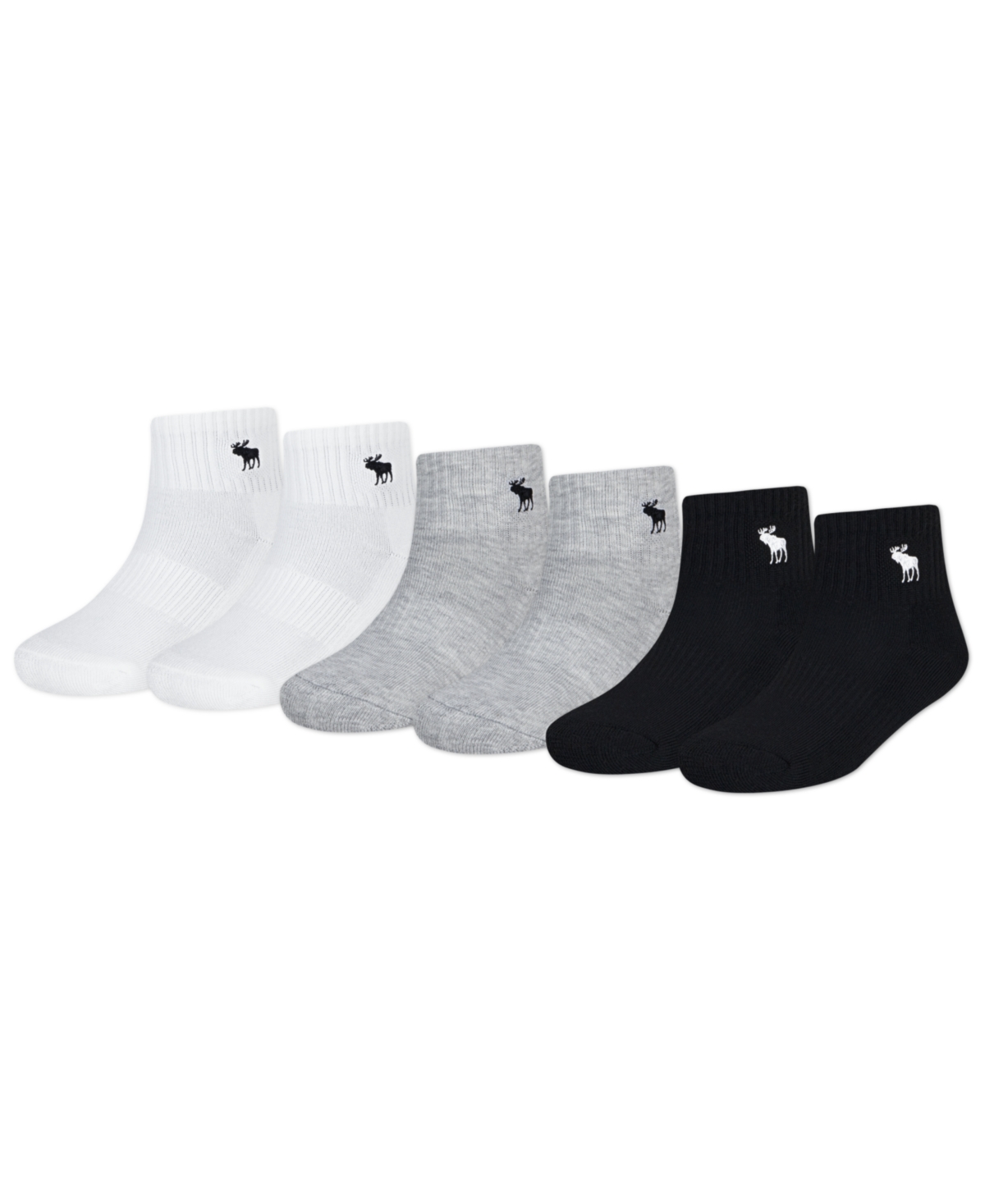 Click here for abercrombie kids 6-Pack Neutral Ankle Socks - Mult... prices