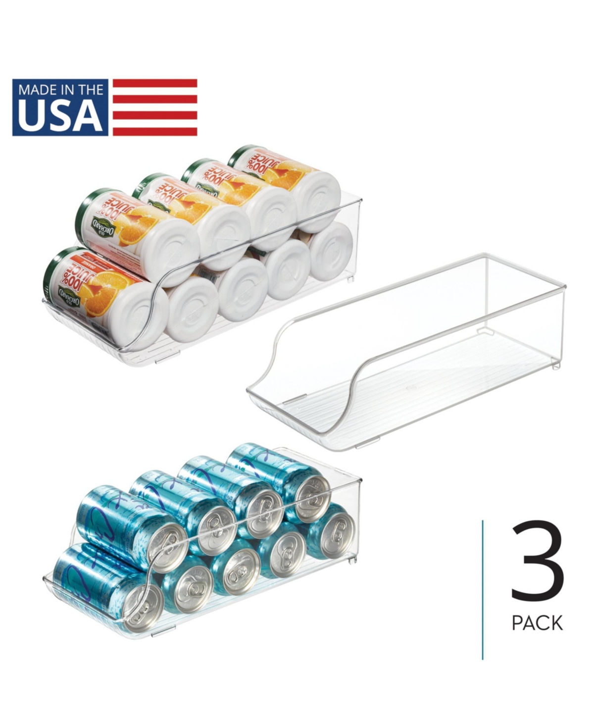 Click here for iDesign Stackable Soda Can Dispenser  Set of 3  Cl... prices