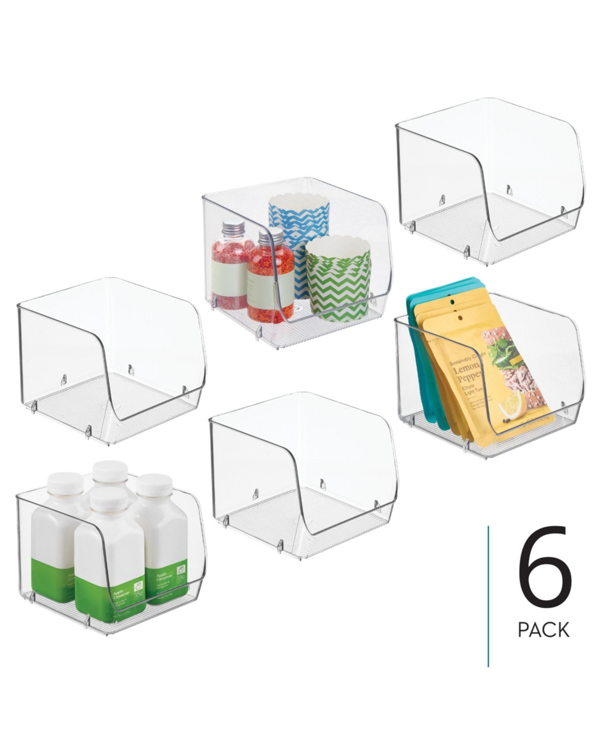 Click here for iDesign Stackable Open-Front Storage Bin  Set of 6... prices