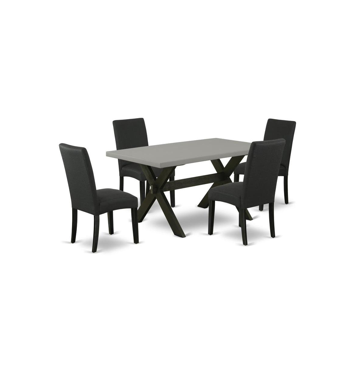 Click here for East West Furniture 5-Piece Dining Room Set- 4 Uph... prices