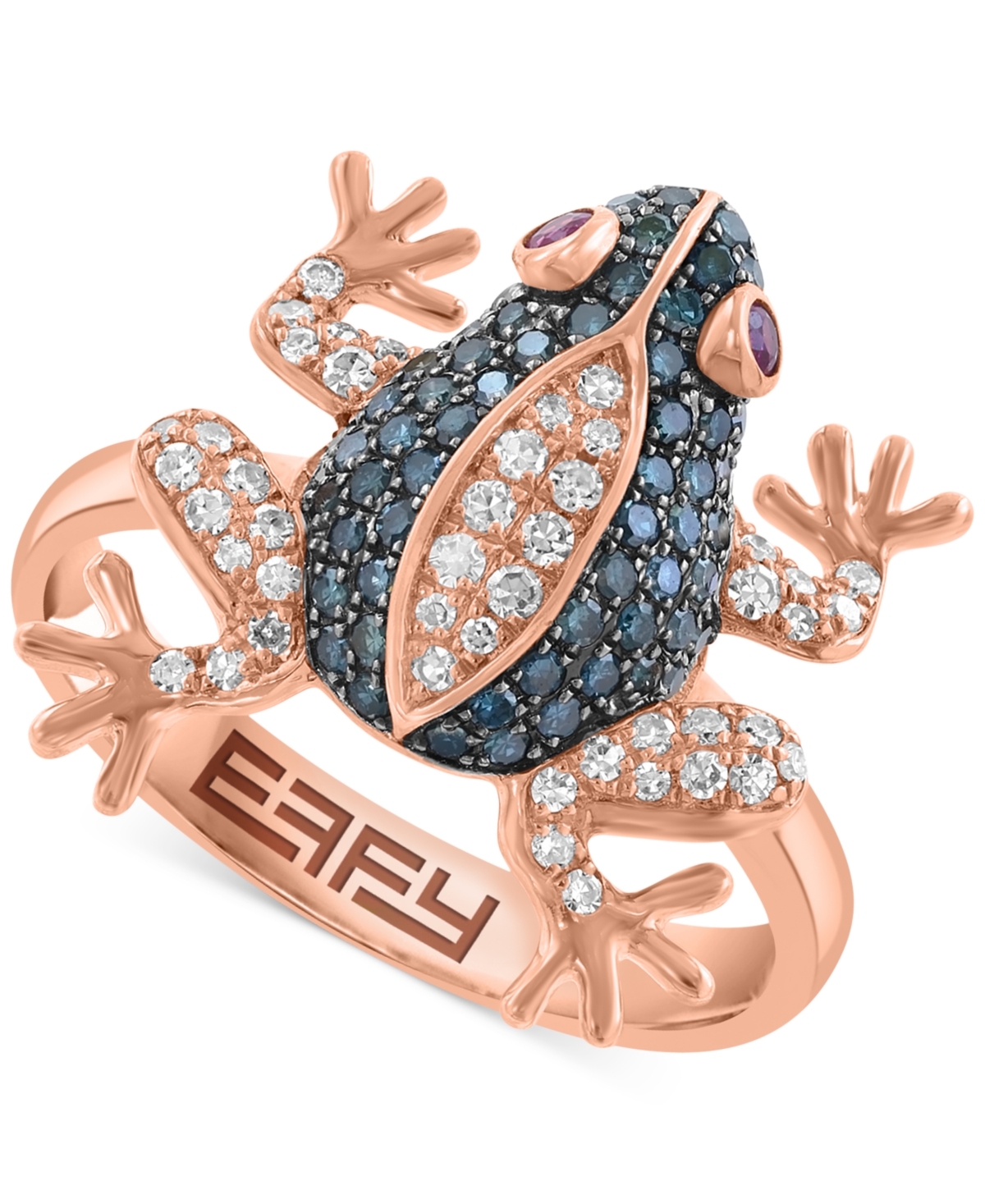 Click here for Effy Blue & White Diamond (1/2 ct. t.w.) & Ruby (1... prices